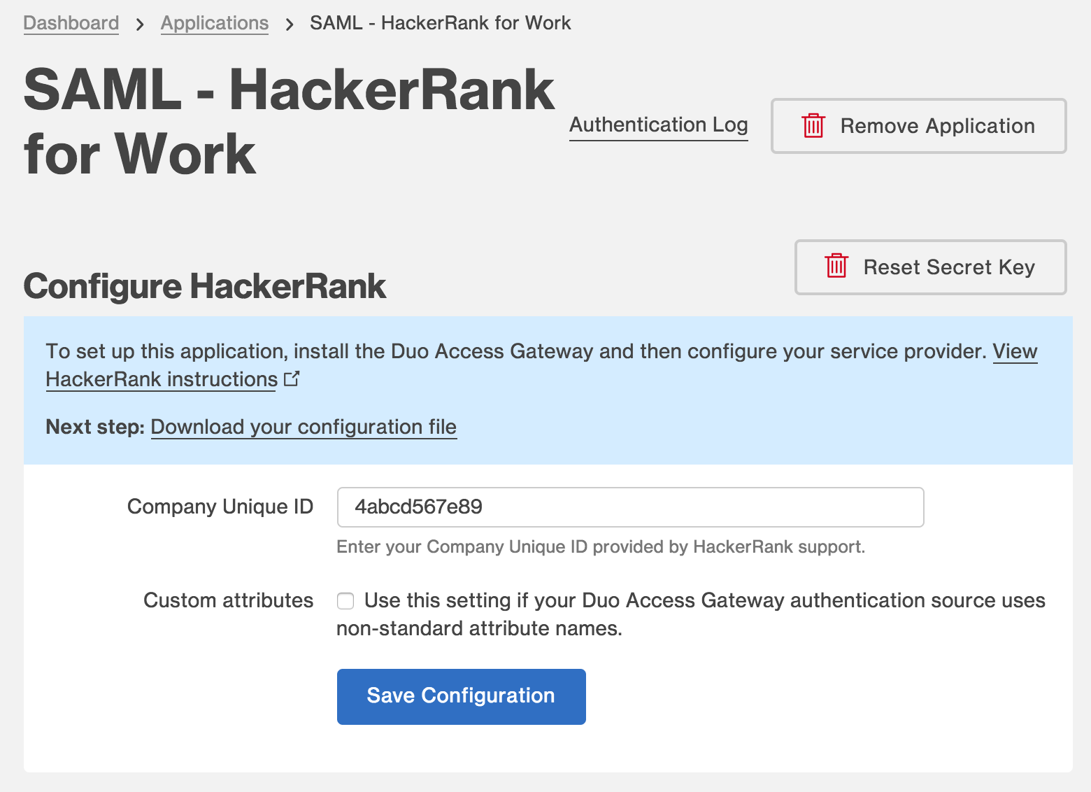 Duo Protection for HackerRank for Work with Duo Access Gateway | Duo Security